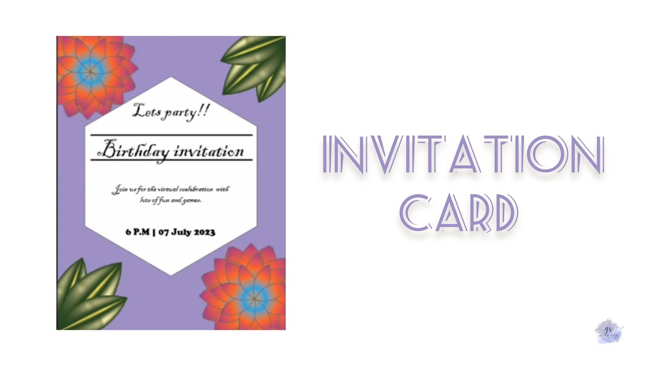 How to make an invitation card on adobe illustrator | invitation card ...