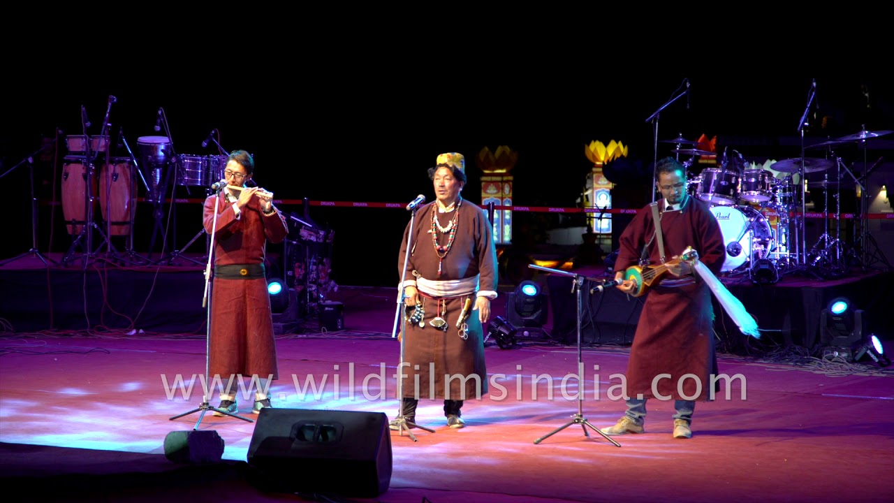 Music from Ladakh, performed in Leh at time of Naropa Fest: flute and ...