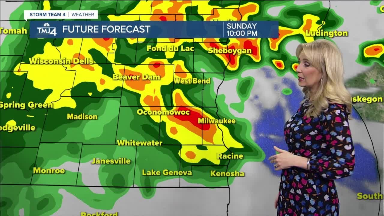 Rain continues Sunday night - YouTube