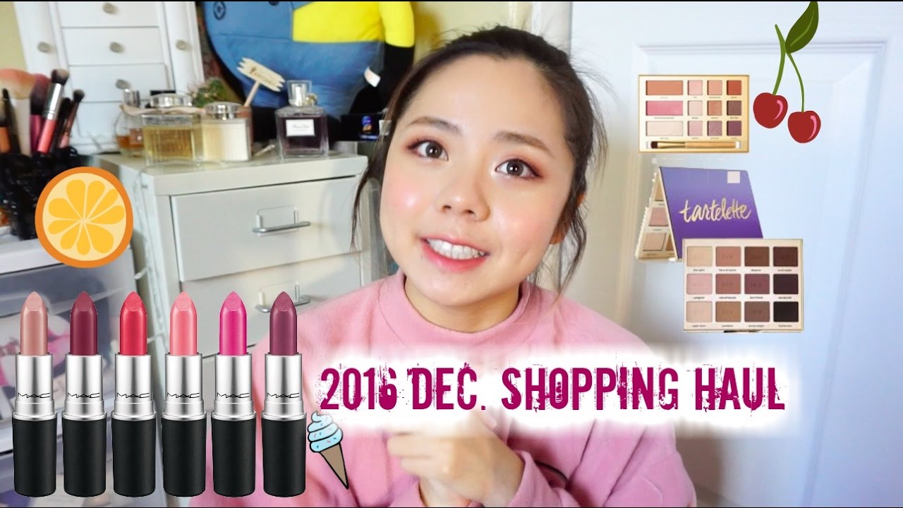 DEC 2016 Shopping Haul & Try On Makeup | 2016十二月战利品体验妆 - YouTube
