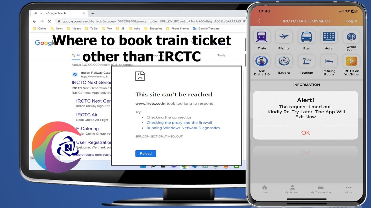 How to Book Train Ticket When IRCTC App & Website Not Working - YouTube