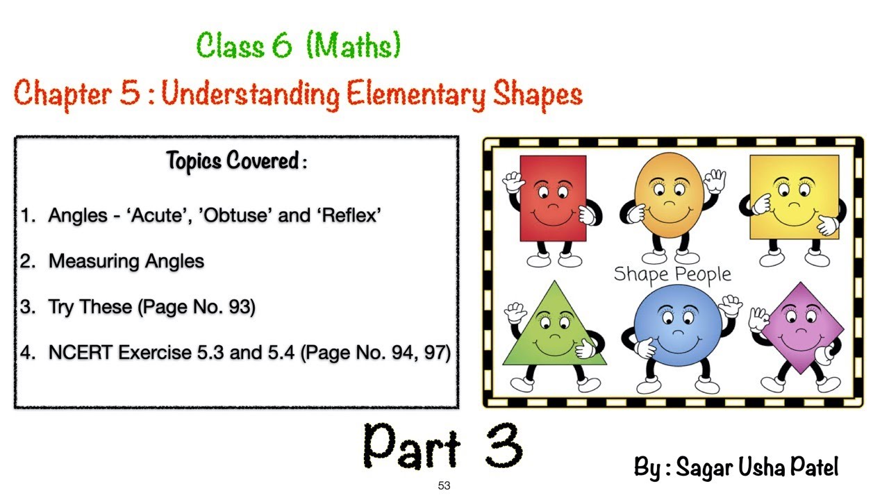 CBSE (NCERT) - Class 6 - Maths - Understanding Elementary Shapes - Part ...