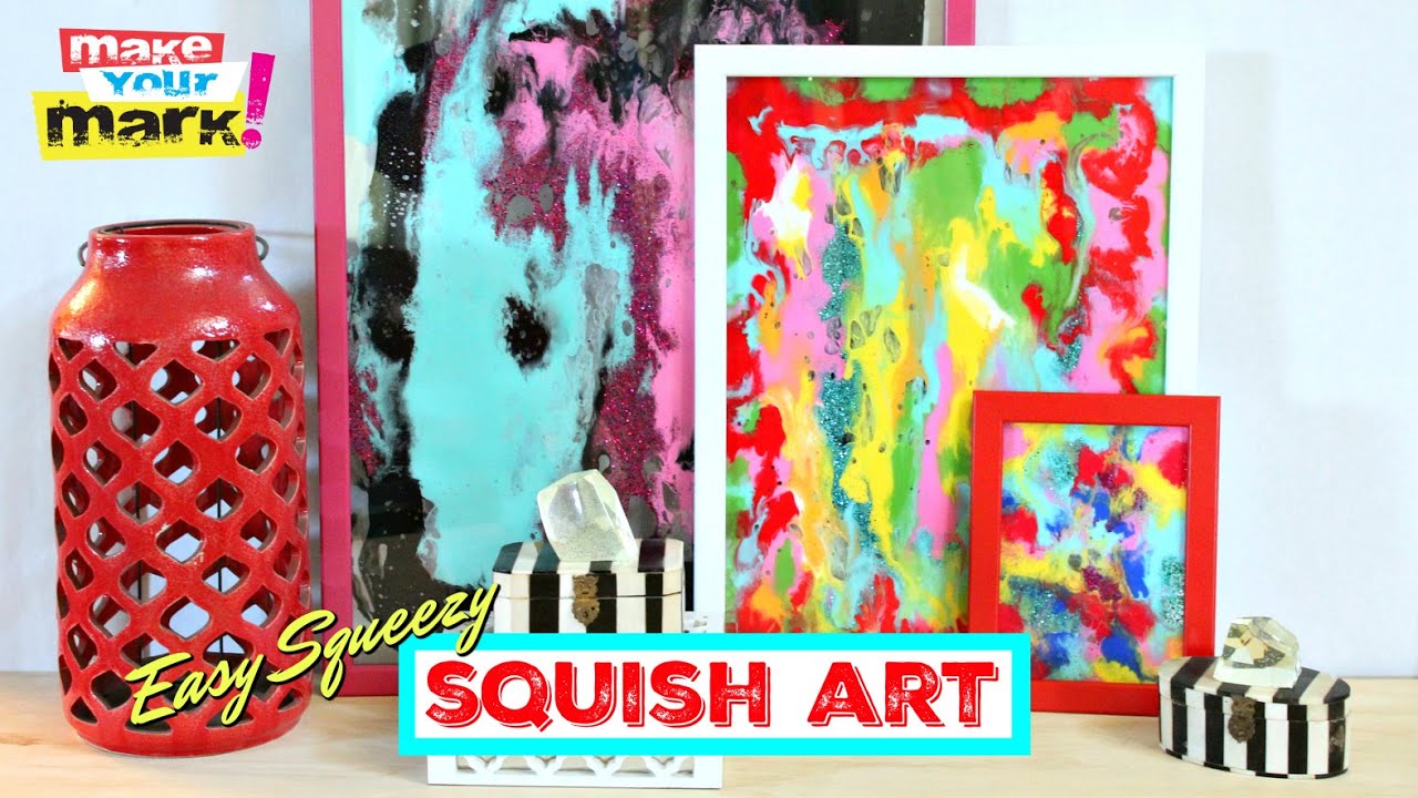 Easy Squeezy Squish Art DIY - YouTube
