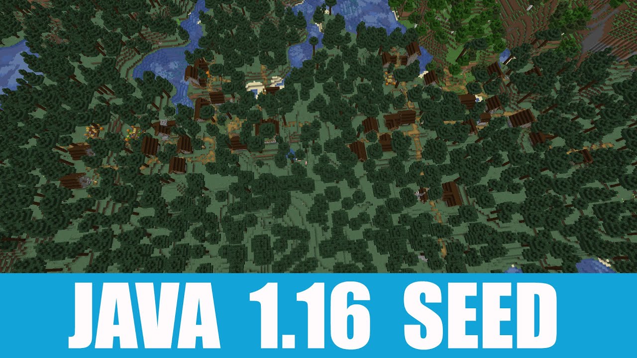 Minecraft Java 1.16 Seed: Biggest taiga village at spawn with over 30 ...