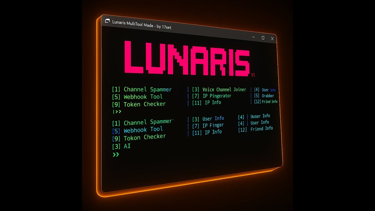 LUNARIS V1 | DISCORD MULTI-TOOL 2025 - YouTube