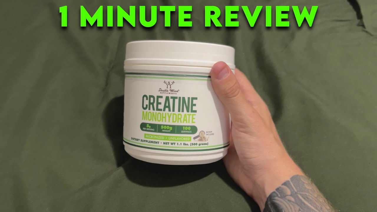 1 Minute Review - Creatine Monohydrate Powder by Double Wood - YouTube