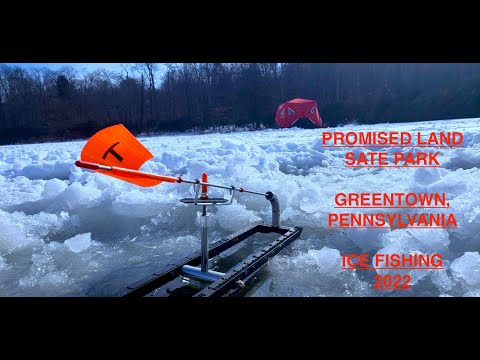 Promised Land State Park ICE FISHING 2022 (**JIGGING AND TIP-UP ACTION ...