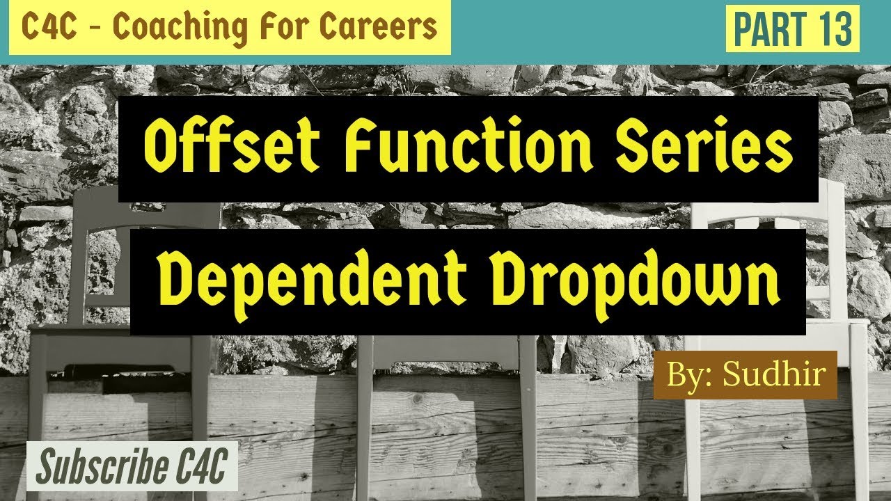 Offset Function Series Dependent Dropdown In Excel Advanced Excel Offset Function Series Dependent Dropdown In Excel Advanced Excel