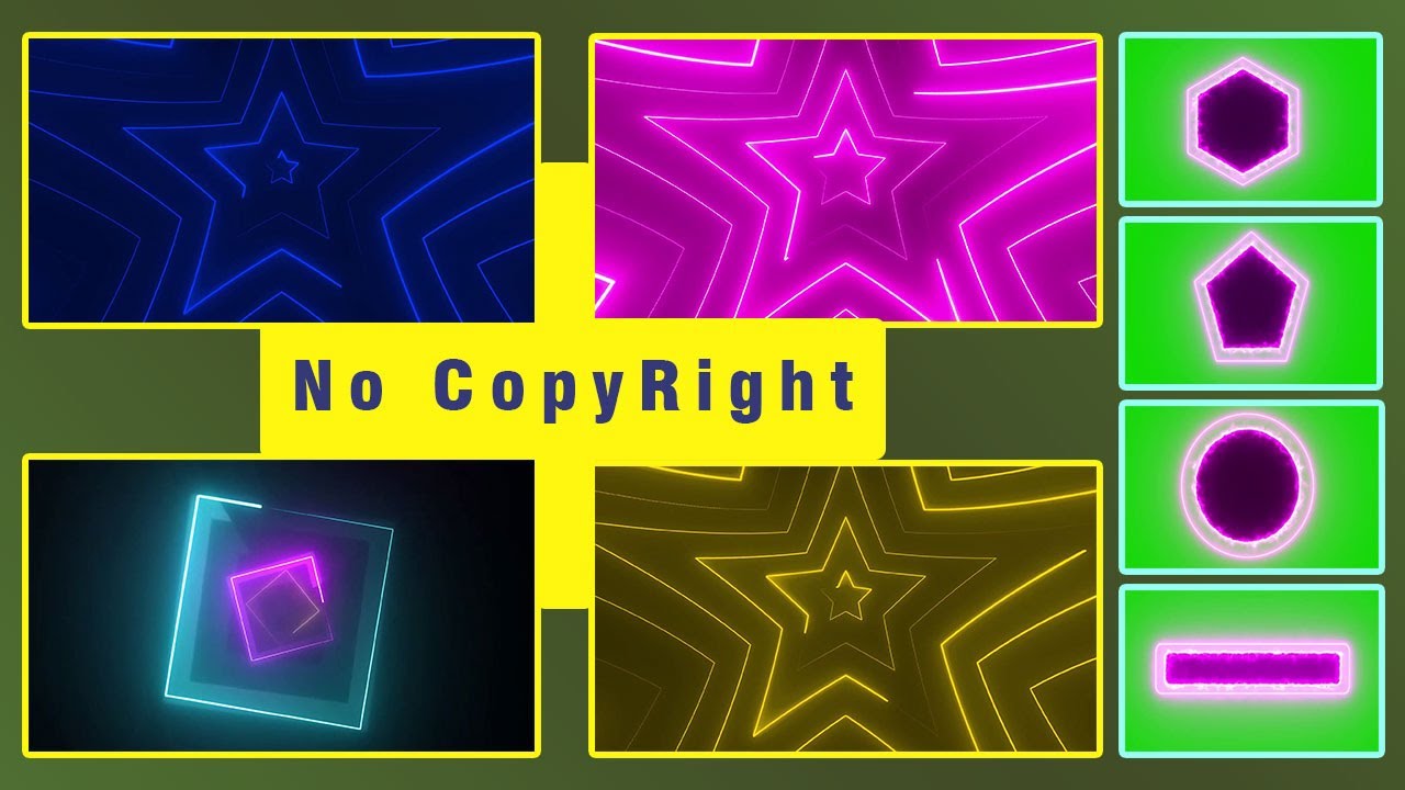 Neon Retro Light Stars Animation Background | No copyright - YouTube