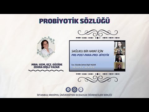 Uzm. Ecz. Güzide Zehra Dişli Yazar ile PROBİYOTİK SÖZLÜĞÜ