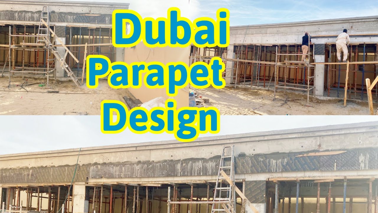 Step:43/Parapet Design Work Dubai Kitchen Blocks/Villa Parapet Design ...