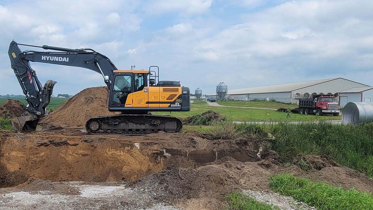 Awesome Excavator Project! Another Large Culvert Replacement - YouTube