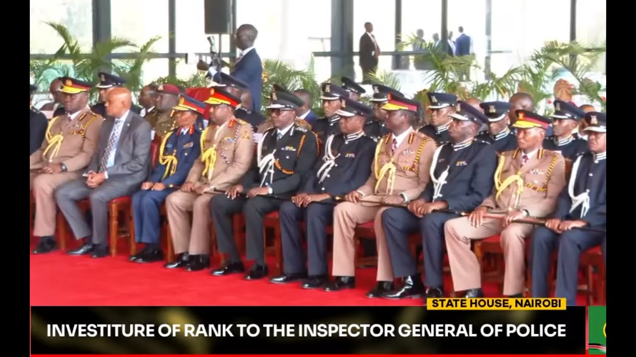 Investiture of rank to the Inspector General of Police, State House ...