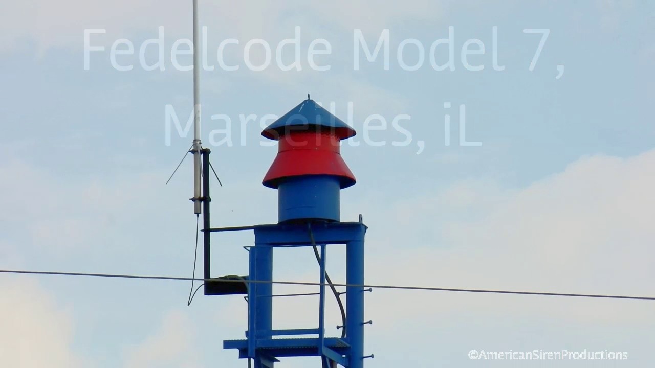 Fedelcode Model 7 siren test, Marseilles, iL - YouTube