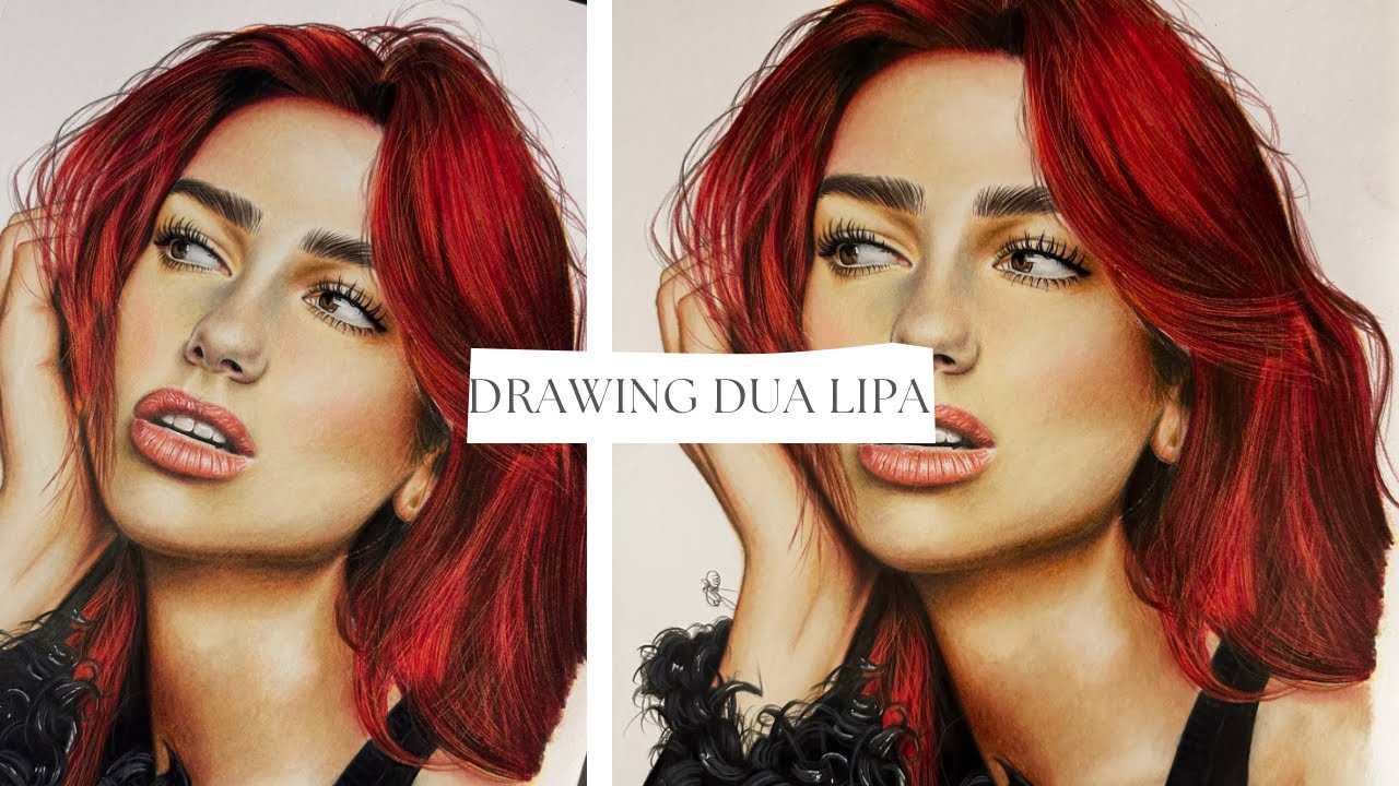 Drawing Dua Lipa | Timelapse - YouTube