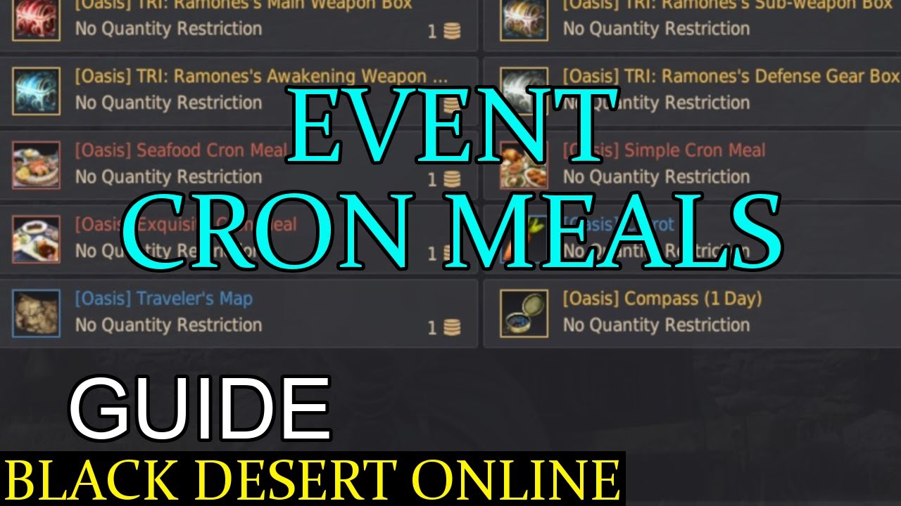 BDO - Event Cron Meals (Guide for Black Desert Online) - YouTube