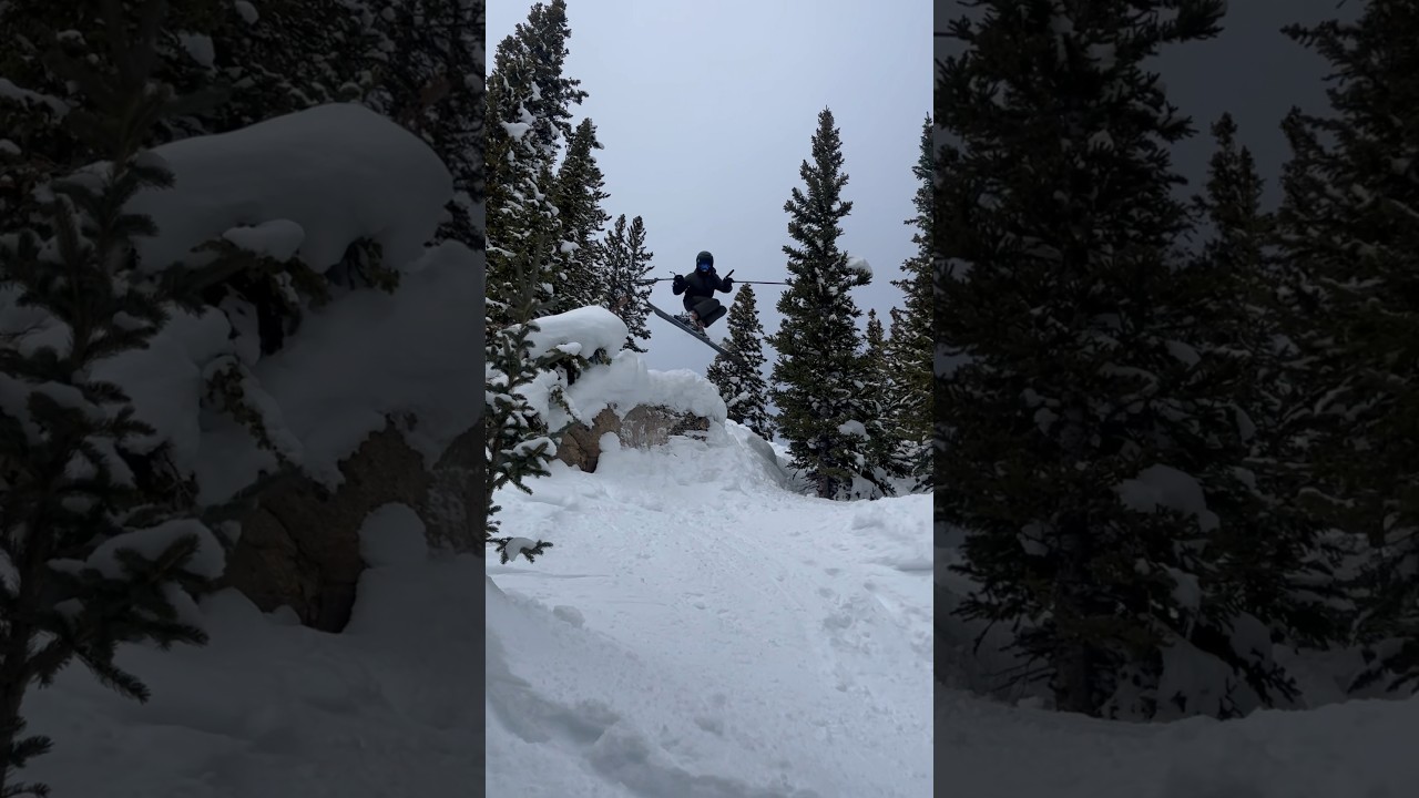 Colorado trip #skiing #snow #winter #cliff #colorado #jump #park - YouTube