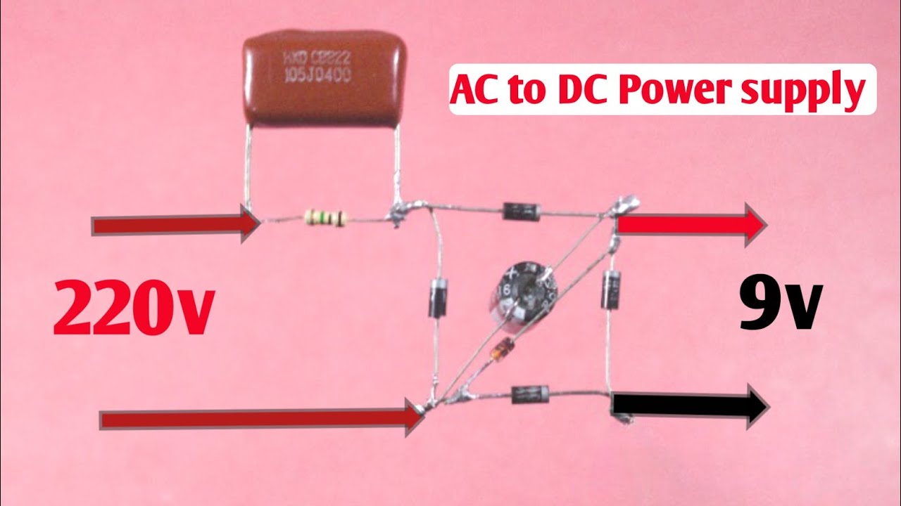 how to make 9v power supply without transformer.electronic project ...