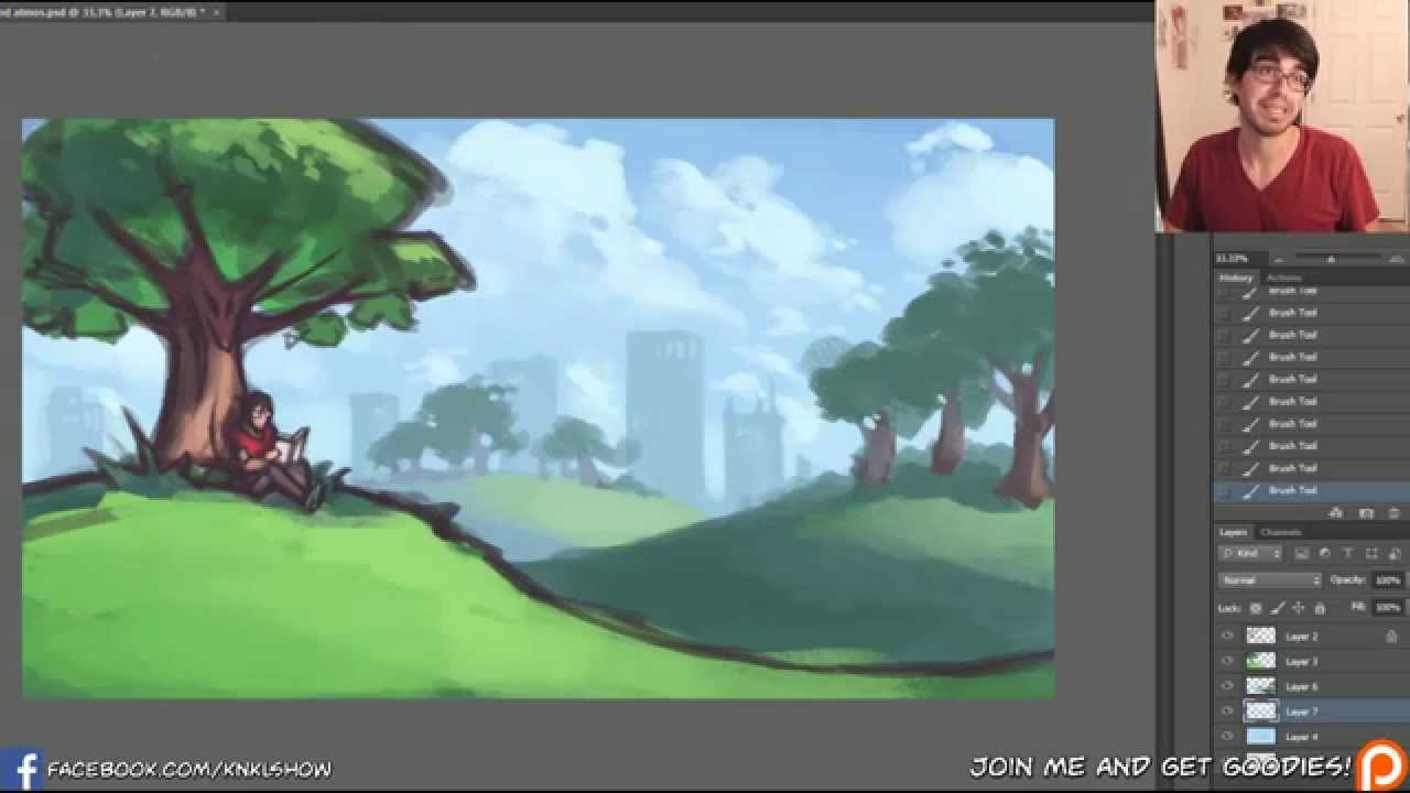 KNKL SHOW #194: Painting backgrounds with atmosphere! - YouTube
