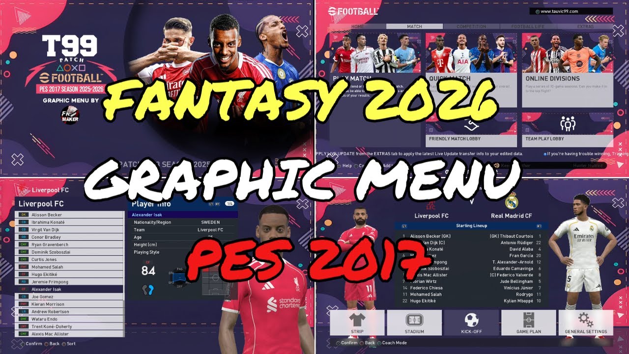 PES 2017 | FANTASY 2026 Graphic Menu - YouTube