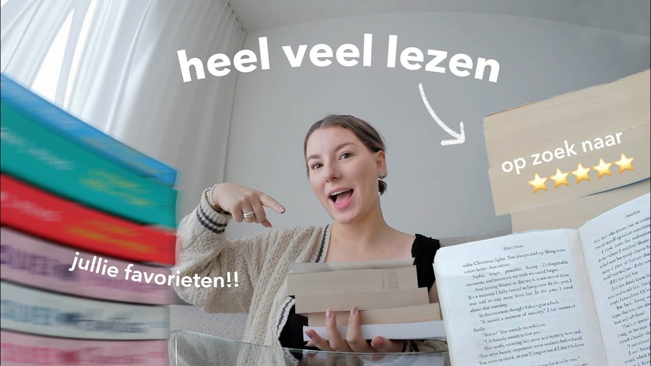 mega boeken vlog! jullie aanraders lezen + op zoek naar een 5 ⭐ boek 🧸🎧 ...