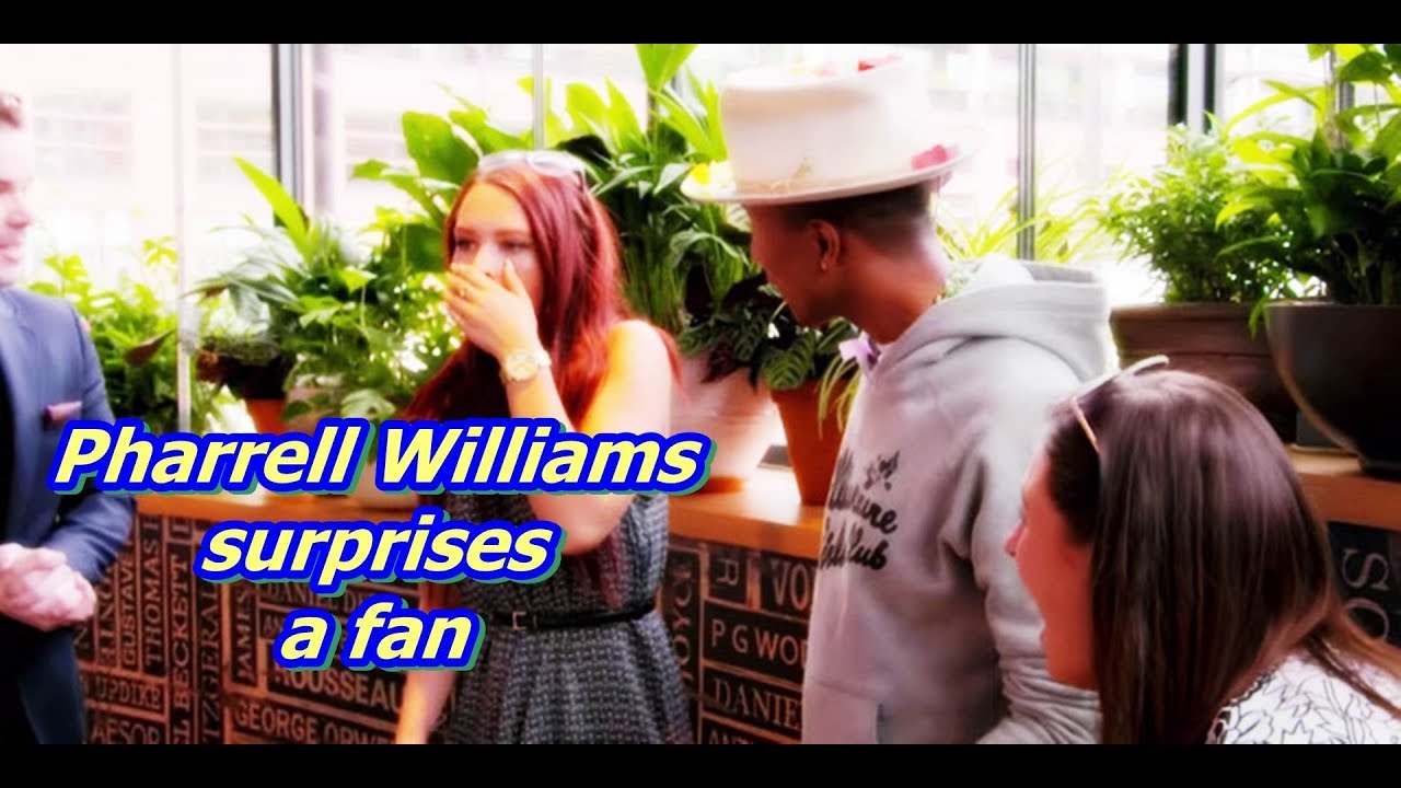 Pharrell Williams surprises a fan - YouTube
