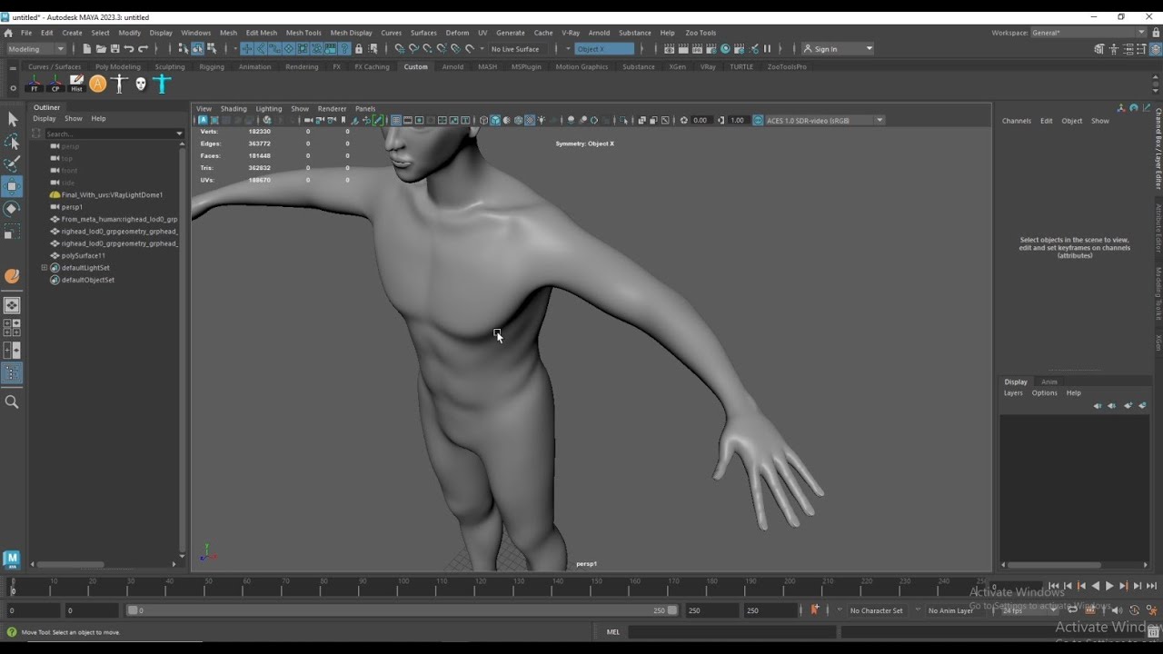 maya deform character / Reshaping character in maya - YouTube