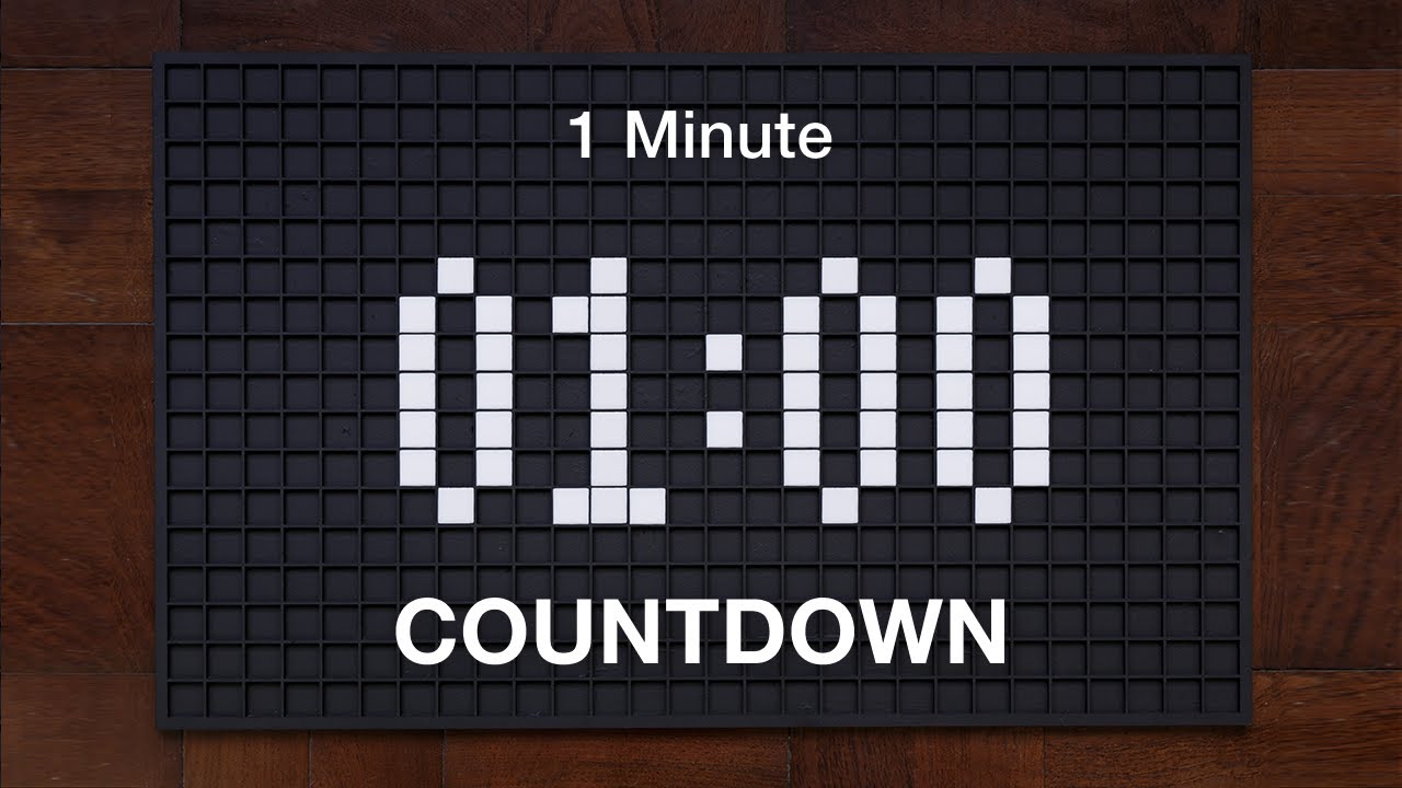 1 MINUTE TIMER ⏰ Handmade analog pixel art countdown with alarm at the ...