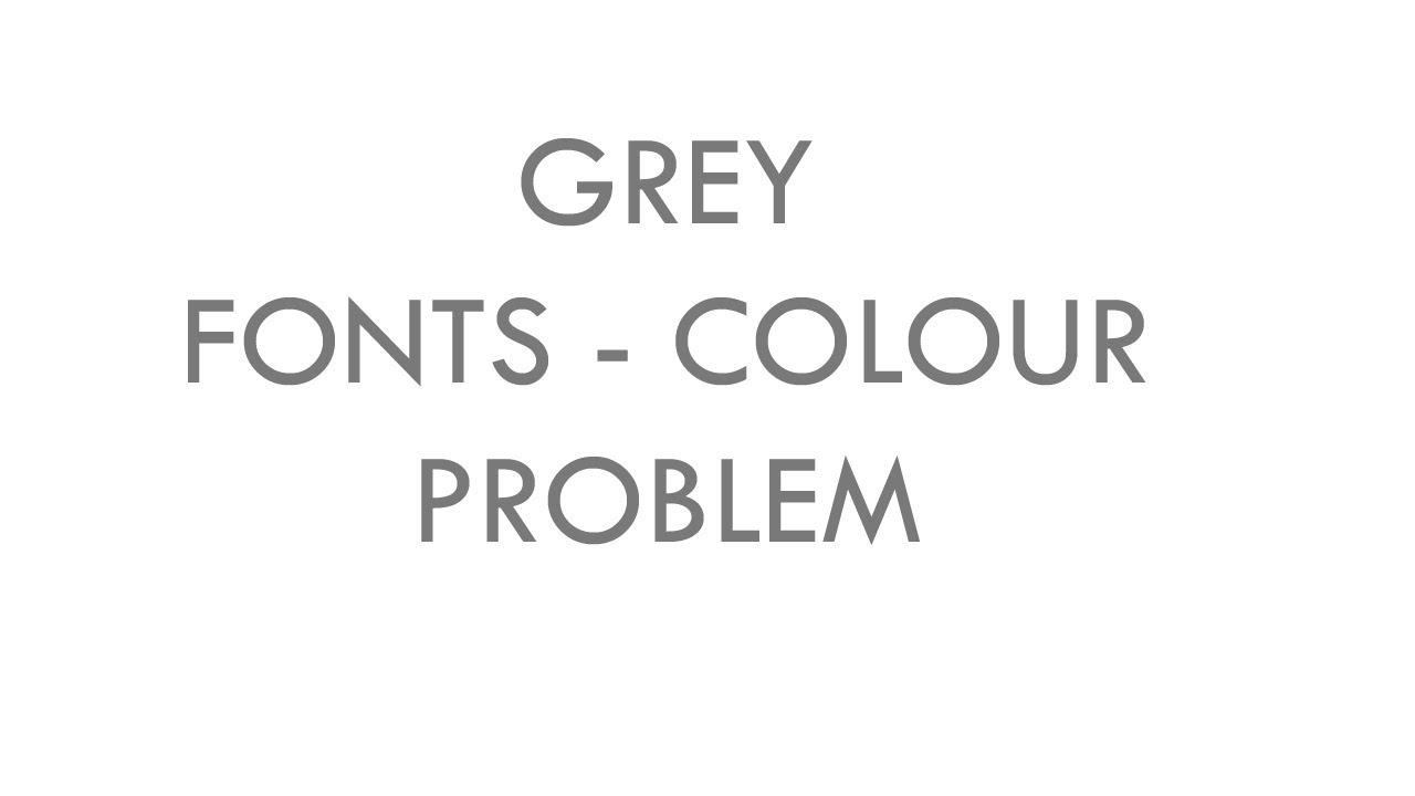 Grey font colour problem solved in photoshop - YouTube