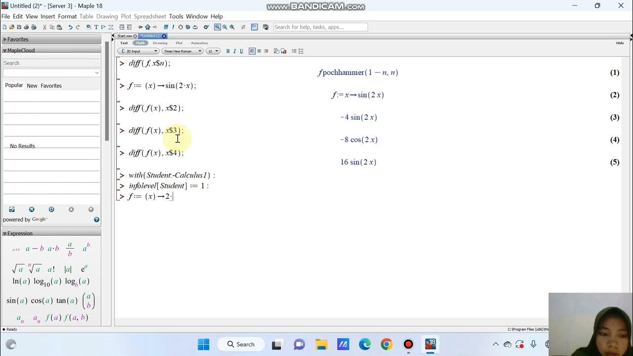 Praktik Integral ke dalam Maple - YouTube