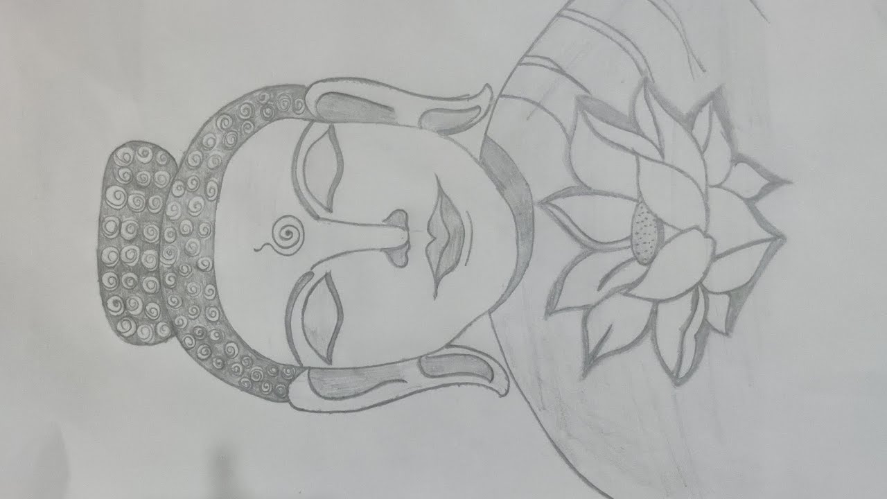 How to draw Gautam Buddha # Buddham Sharanam Gachchami Bhajan # Budda ...