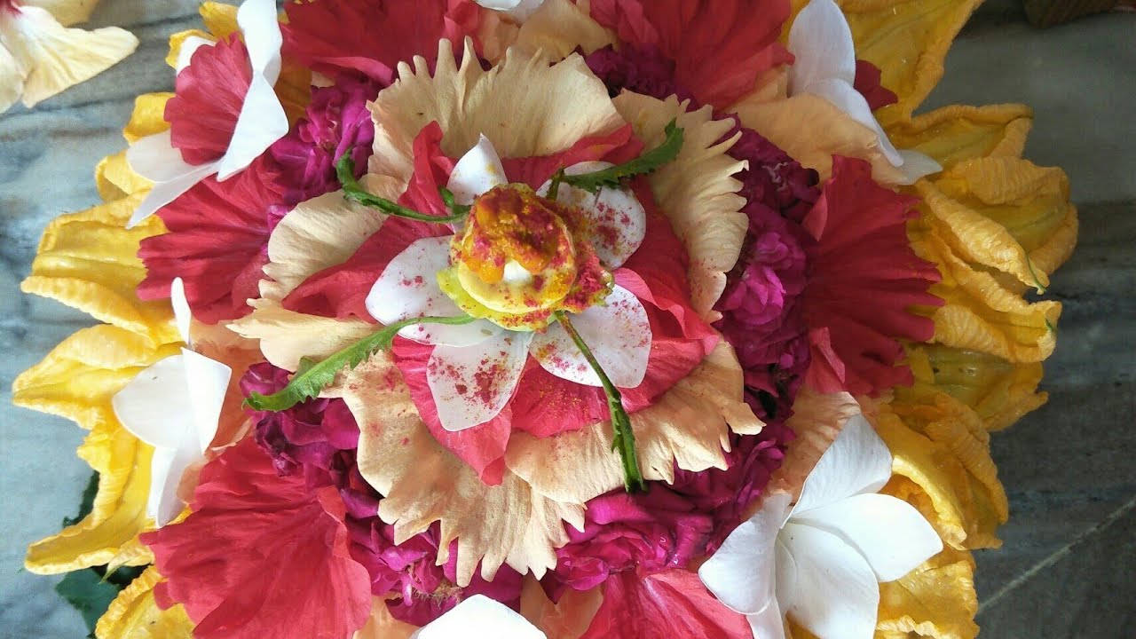 Bathukamma making - YouTube