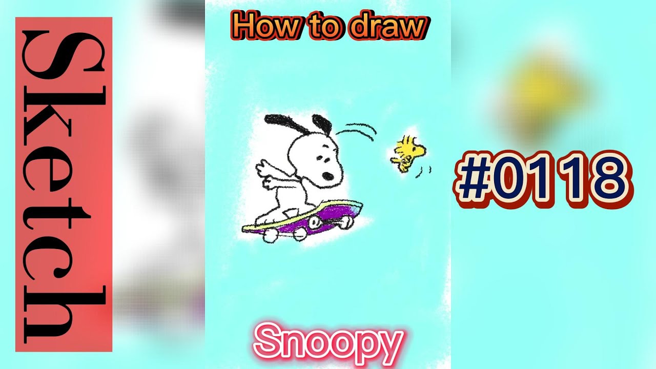 how to draw Snoopy #0118 |Liking Draw - YouTube