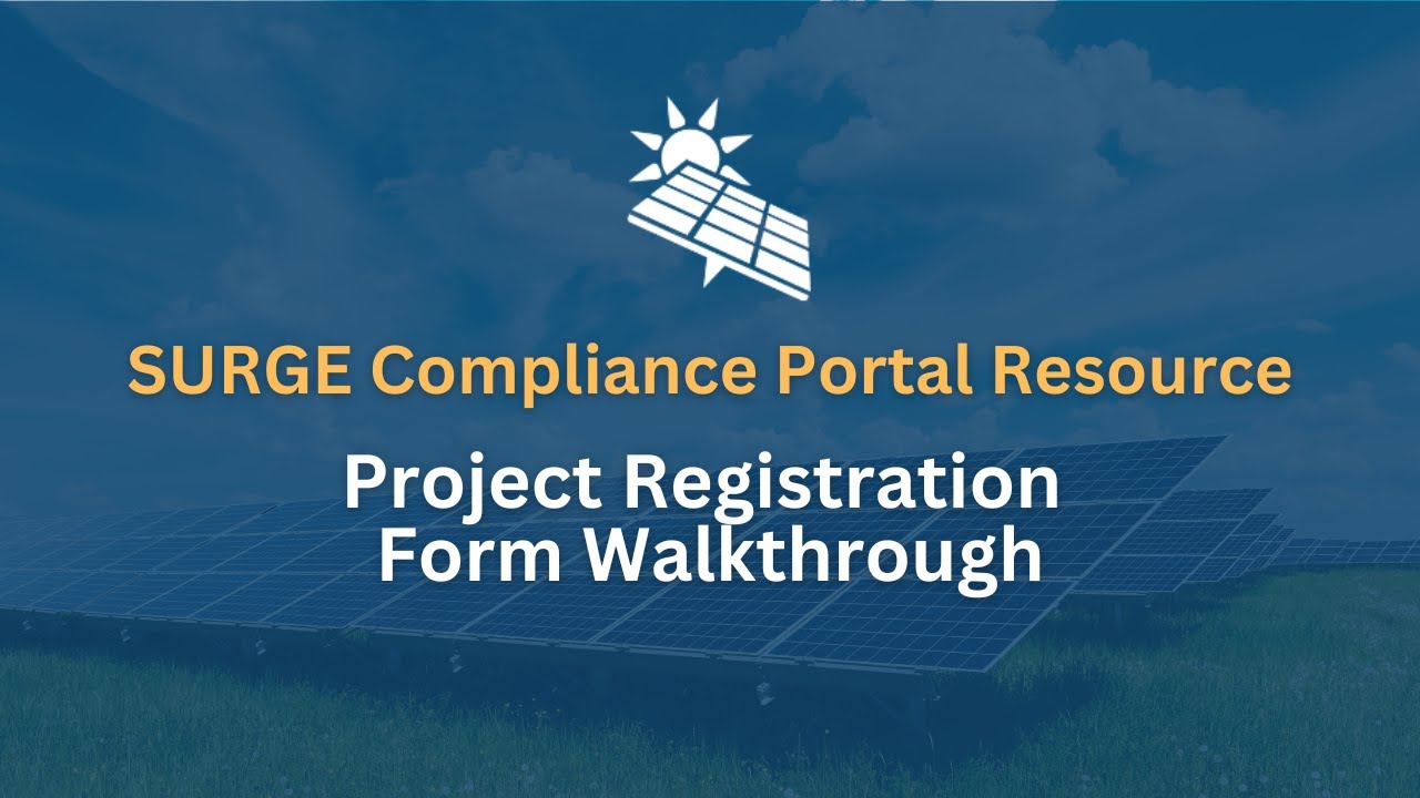 SURGE Project Registration Walkthrough - YouTube
