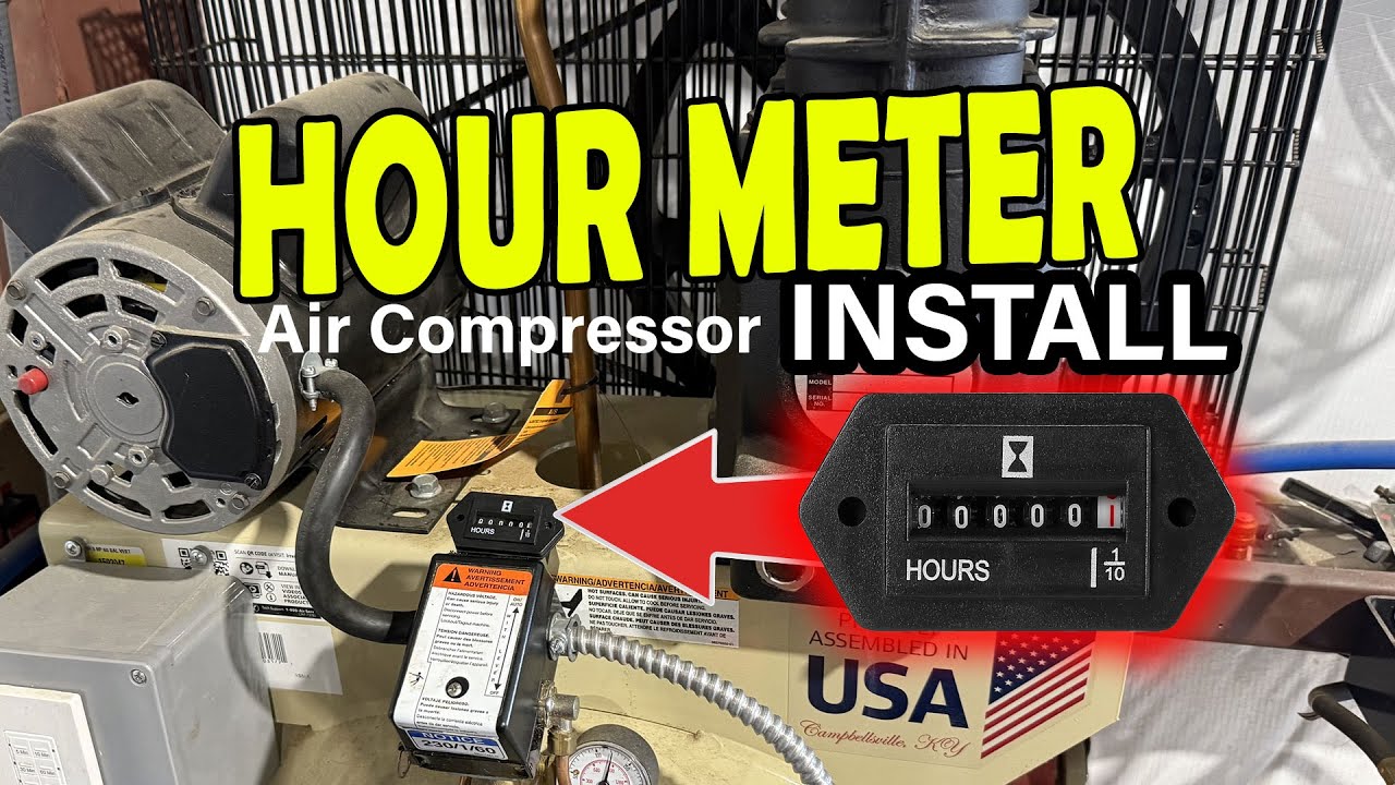 How to Install an Hour Meter on Your Air Compressor | Track Usage ...