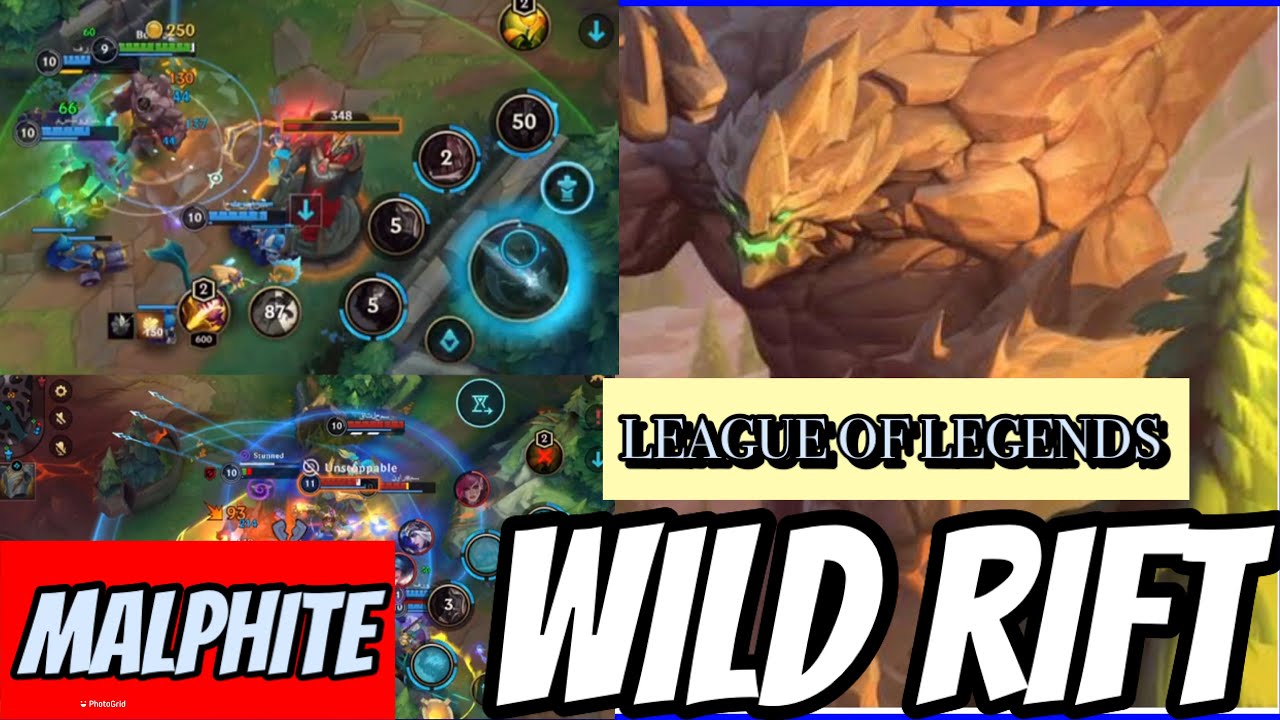 WILD RIFT/LEAGUE OF LEGENDS/MALPHITE/DOUBLE KILL/KILLING SPREE/GAME ...