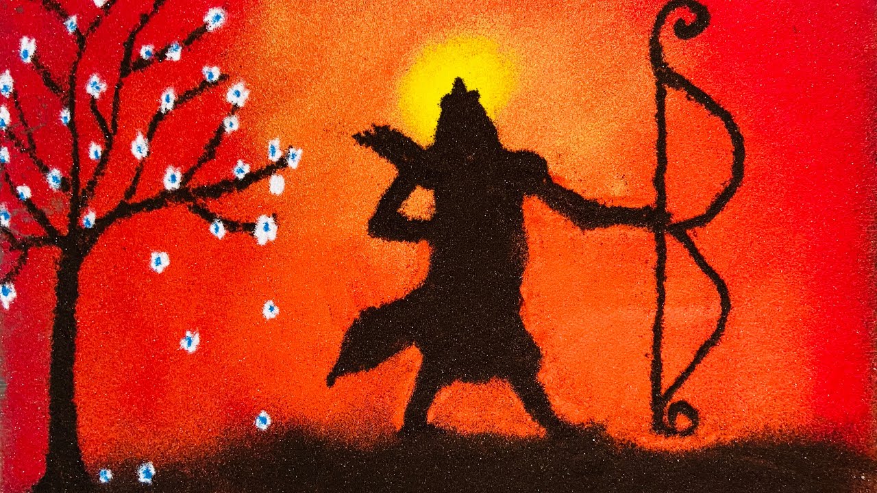 Jai shree Ram - Rangoli art ! - YouTube