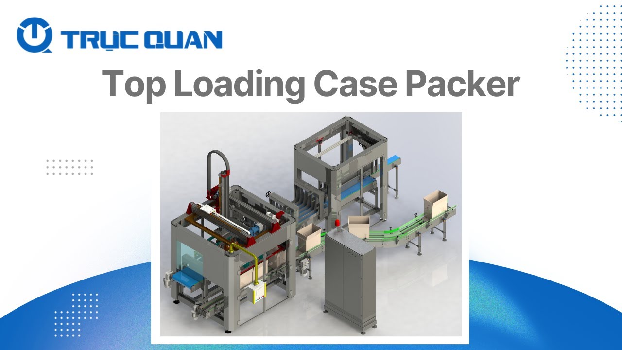 Top Loading Case Packer - QPACK 100TL - Truc Quan Automation - YouTube
