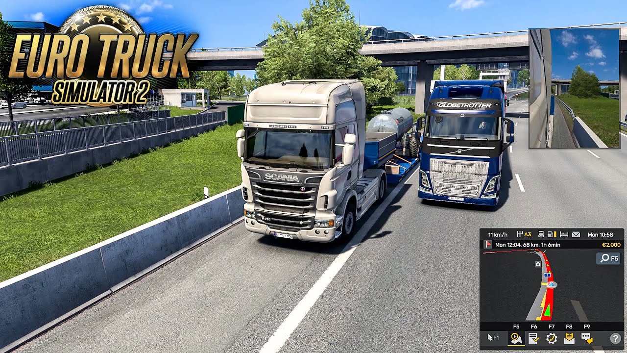 Water Tank Delivery from Frankfurt | Realistic Game Euro Truck ...