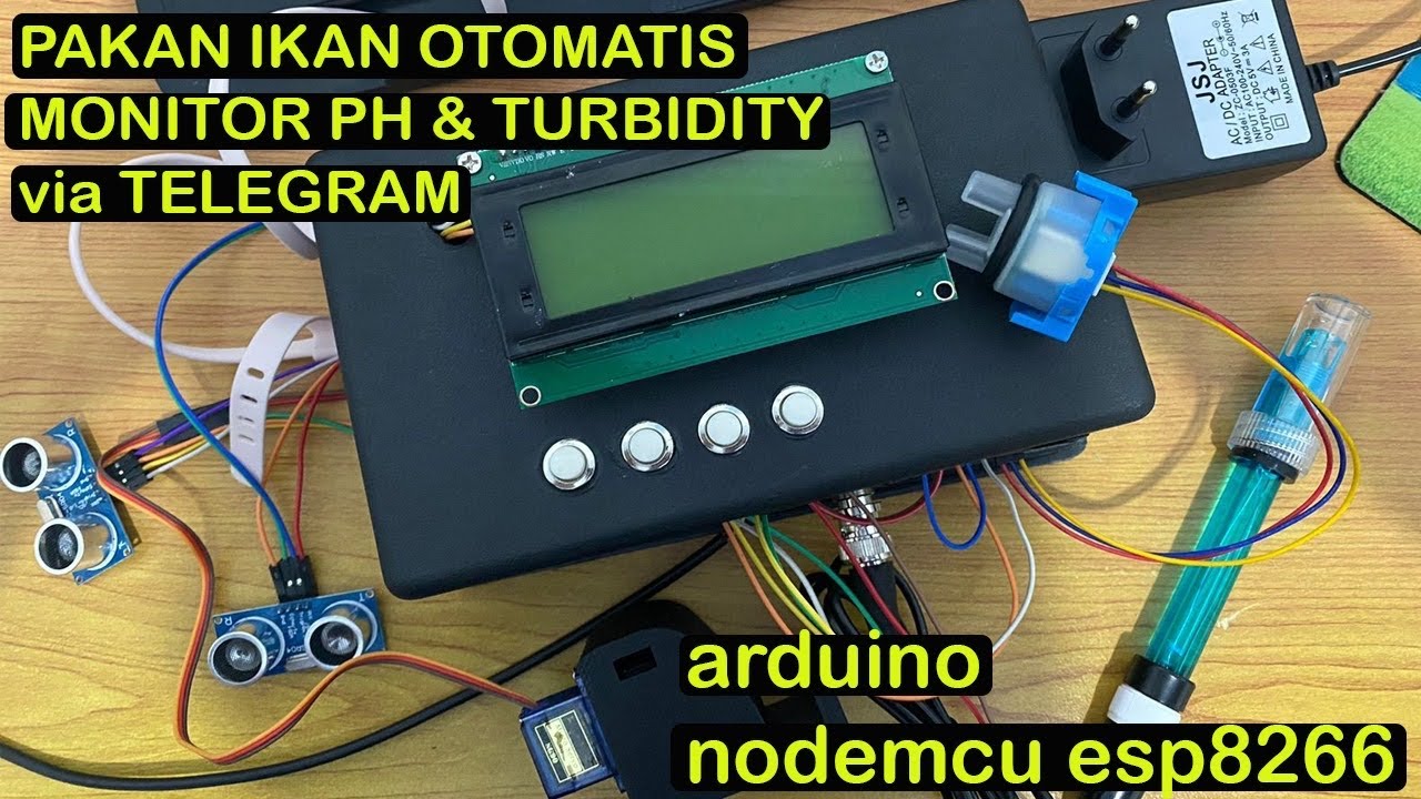 Pakan ikan dan Monitor Air Kolam via Telegram - YouTube