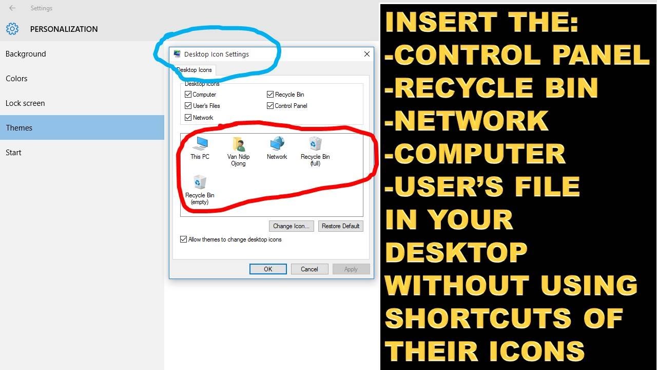 how to add icons to your windows desktop | how to insert important ...