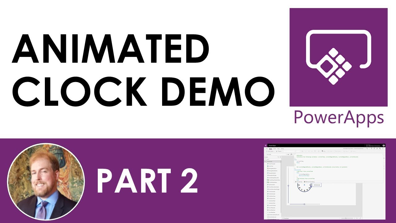 PowerApps Animated Clock Demo Part 2 - YouTube