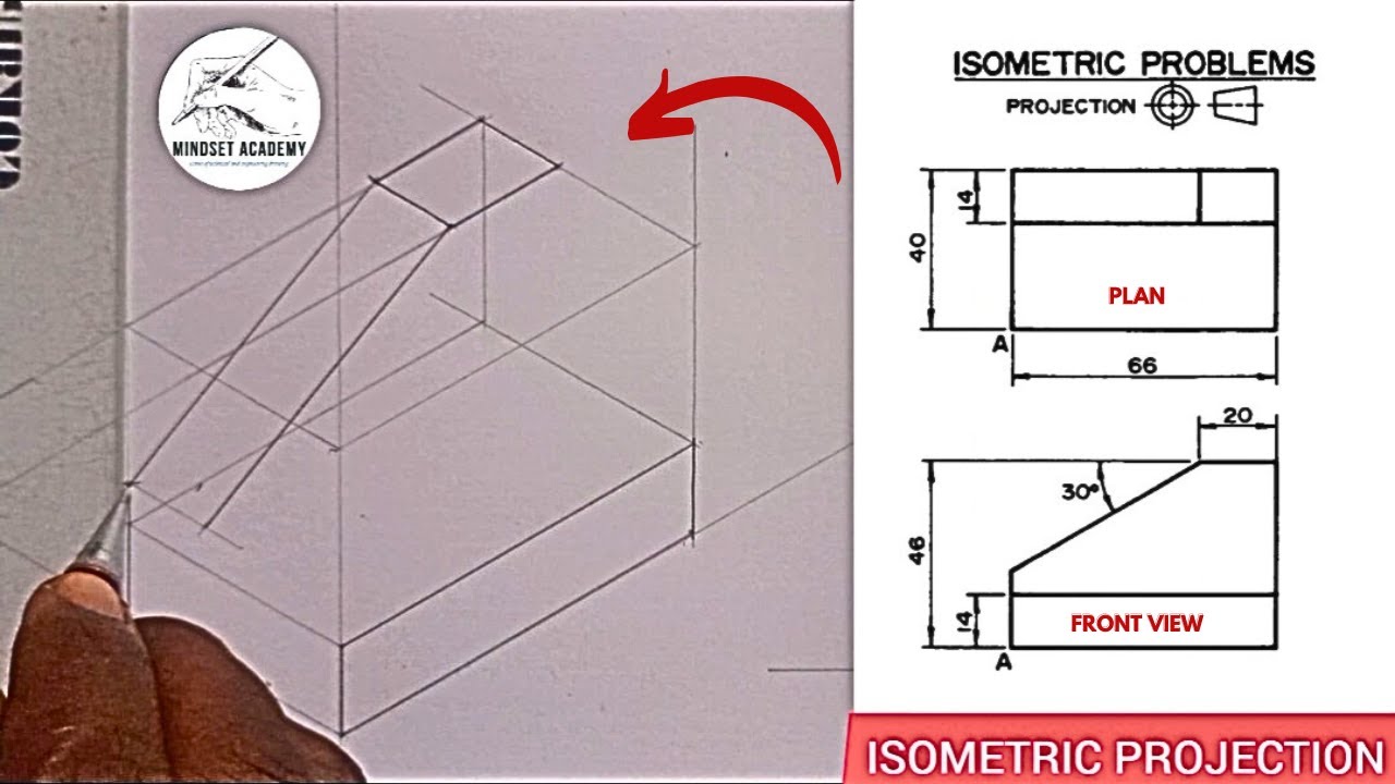 ISOMETRIC PROJECTION PROBLEMS, TWO VIEWS IN THIRD ANGLE PROJECTION ...