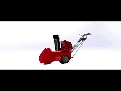 Snowblower solid works animation - YouTube