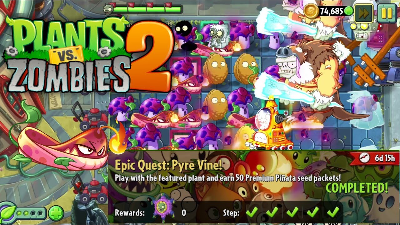 [PvZ2] Epic Quest: Pyre Vine! - YouTube