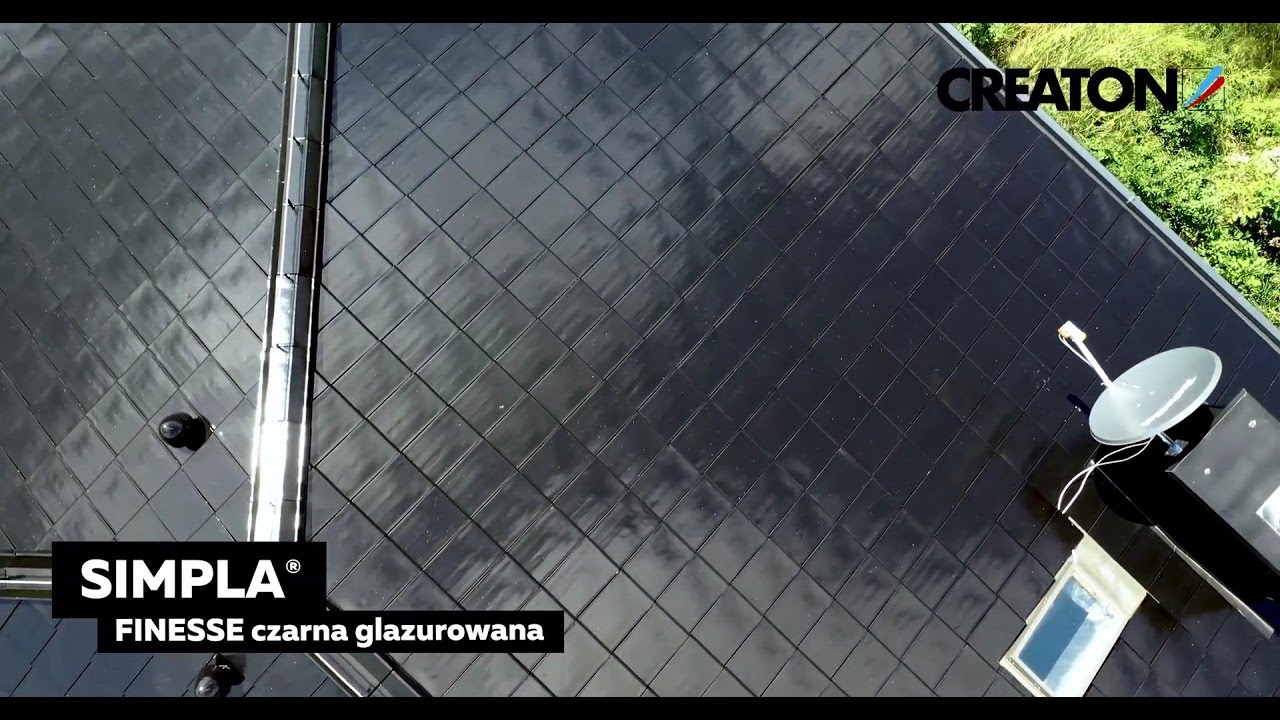 🏠 Realizacja - Płaska dachówka ceramiczna CREATON SIMPLA FINESSE czarna ...