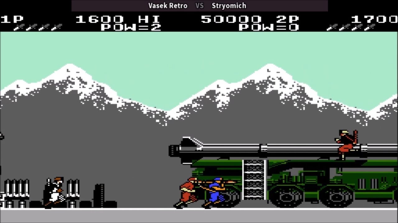 러시 앤 어택 Rush'n Attack (NES) 绿色兵团 2 players gameplay Konami 1985 Nintendo Entertainment System ...