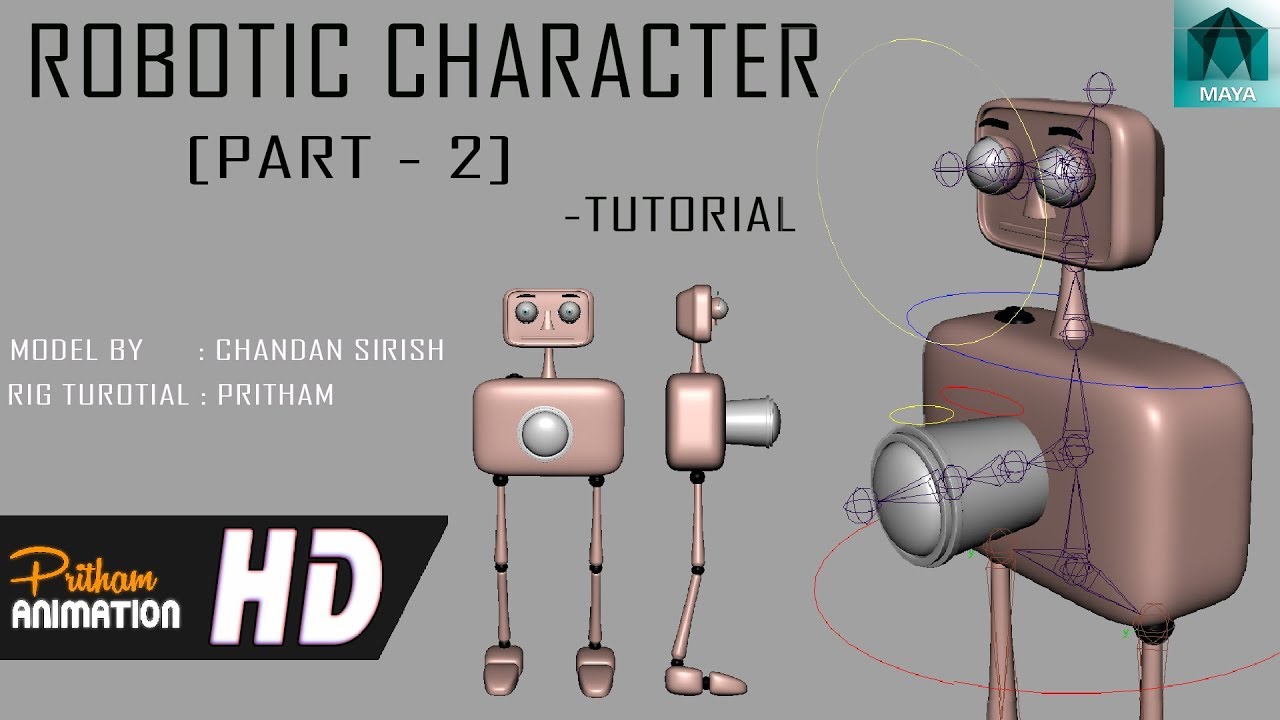 Robotic Character | Body | Tutorial | PART-2 | Maya - YouTube