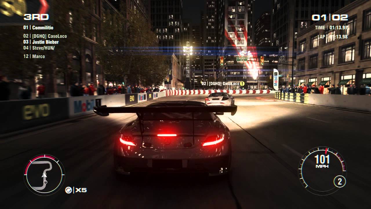 GRID 2 PC Multiplayer Race Gameplay: Tier 4 Fully Upgraded Mercedes ...