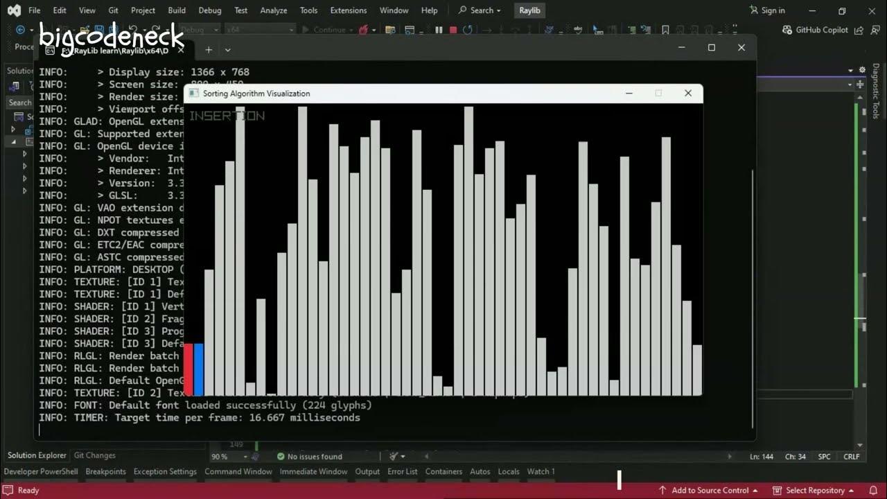 Visualizing Sorting Algorithms in Raylib: Step-by-Step Animation! - YouTube